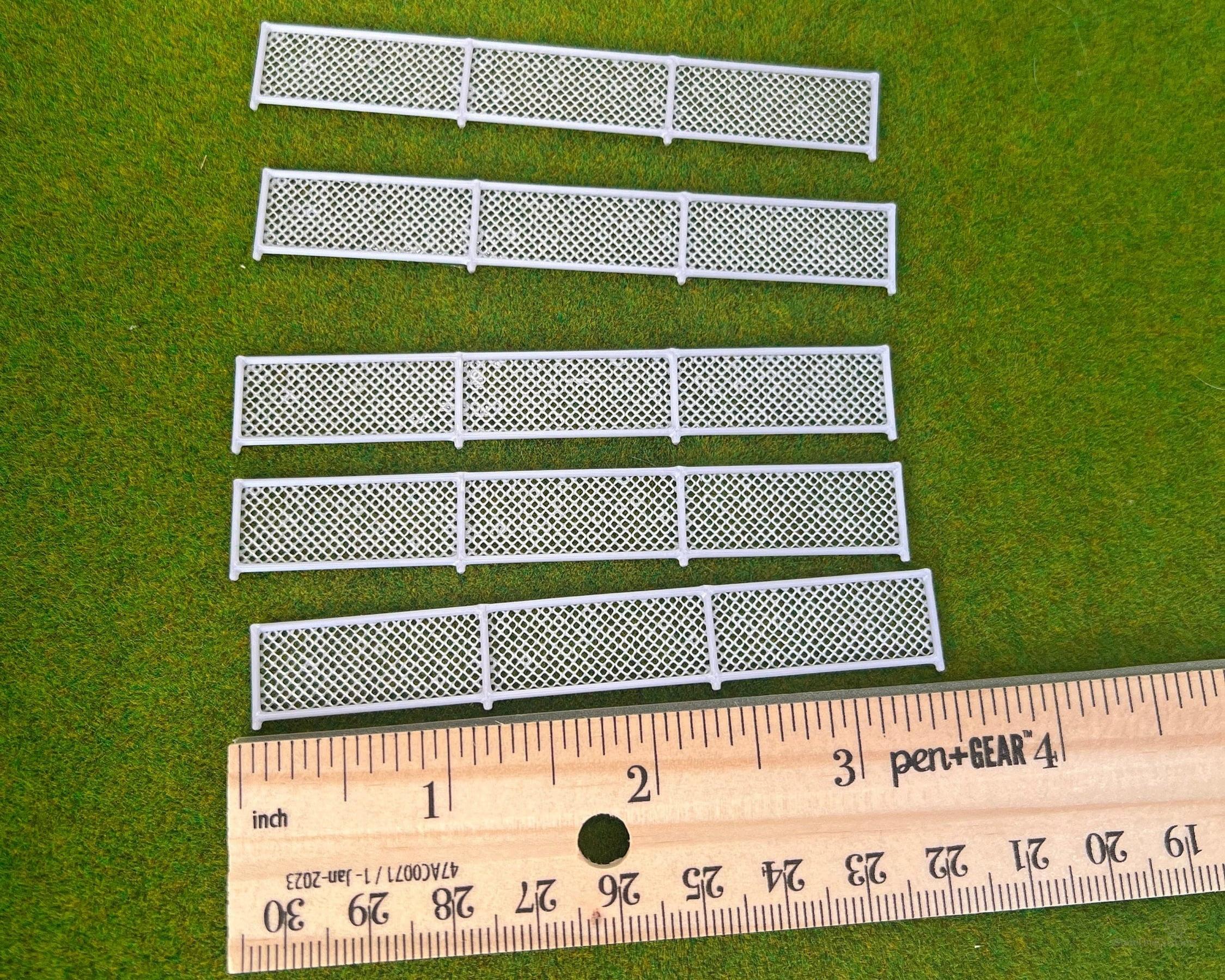 HO Scale chain link fence/residential short fence (5 pack ...