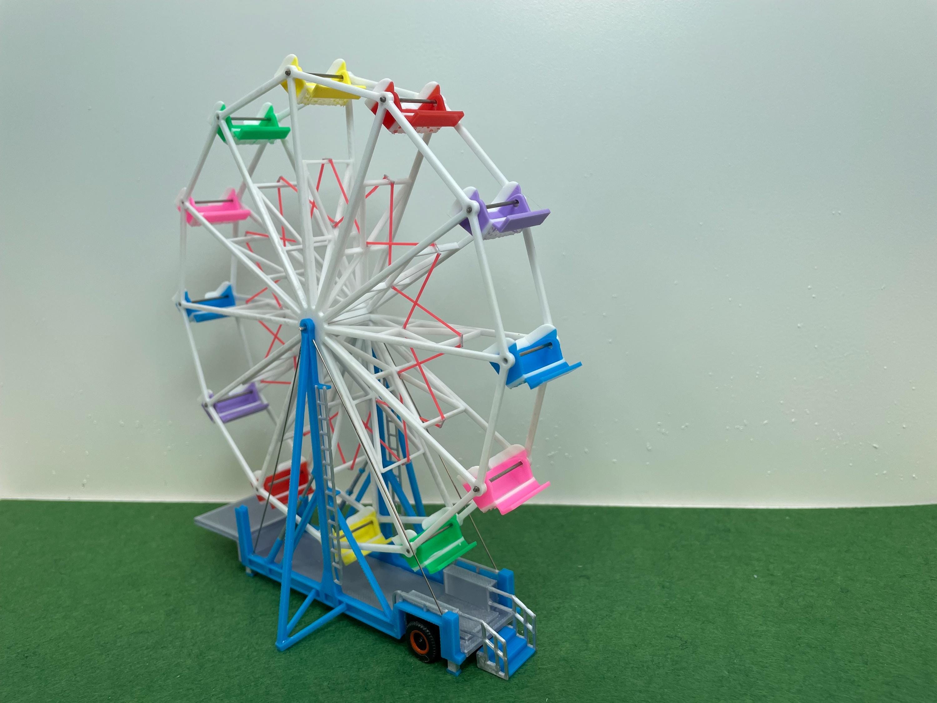 HO Scale 1/87 Eli 12 Seat Ferris Wheel for Model Train Layouts and Dio ...